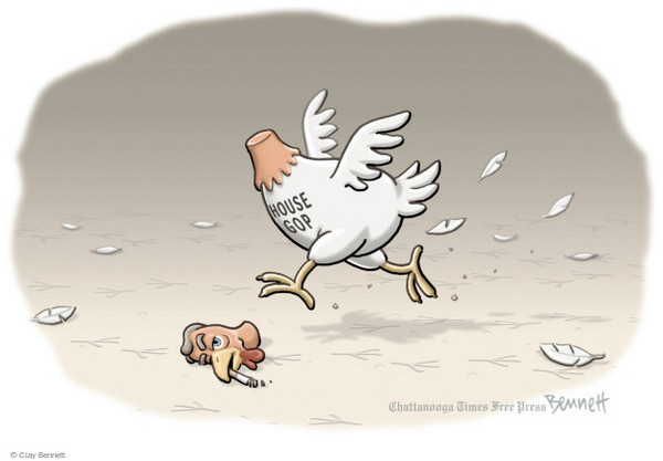 Cartoon Chicken Head Cut Off