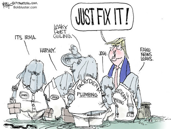 RealClearPolitics | Chip Bok for Sep 11, 2017 | Political Cartoons