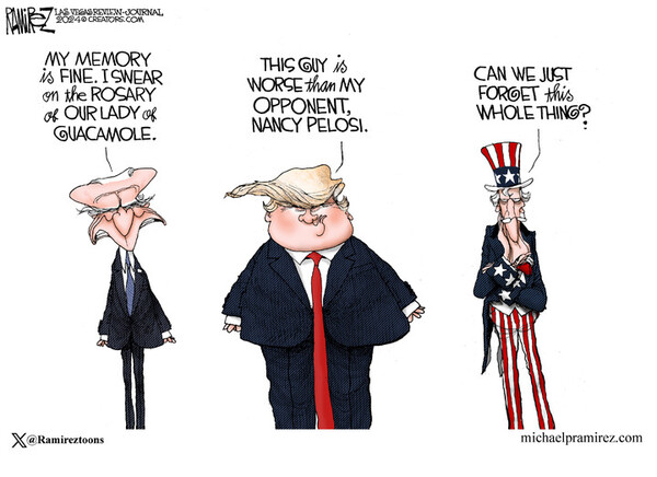 RealClearPolitics | Michael Ramirez for Feb 14, 2024 | Political Cartoons