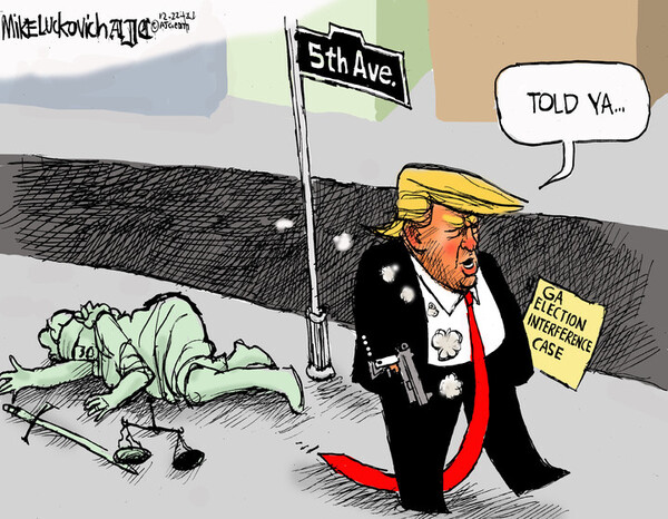 RealClearPolitics | Mike Luckovich for Dec 22, 2024 | Political Cartoons