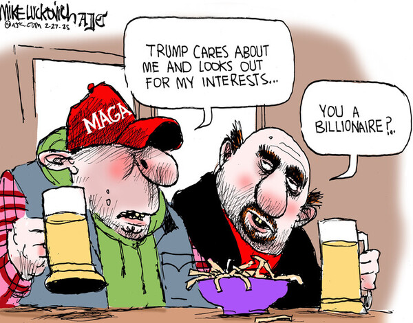 RealClearPolitics | Mike Luckovich for Feb 27, 2025 | Political Cartoons