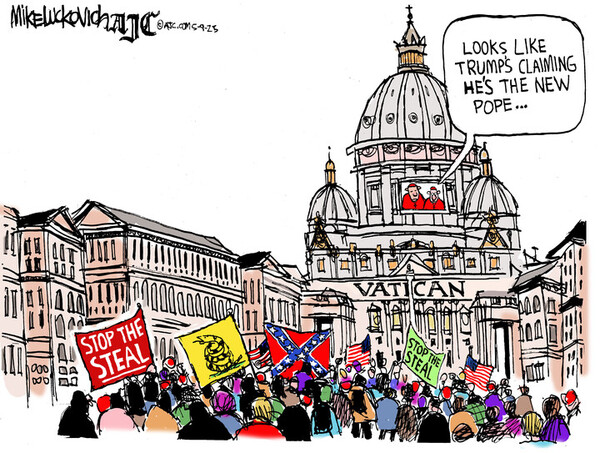 RealClearPolitics | Mike Luckovich for May 09, 2025 | Political Cartoons