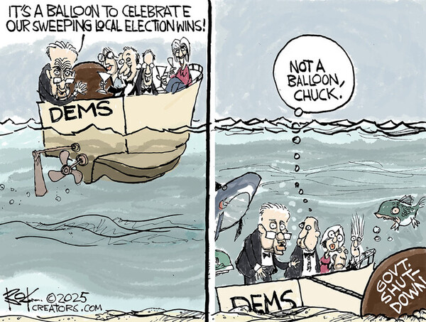 RealClearPolitics - Michael Ramirez - 11/14/2025 - Political Cartoons