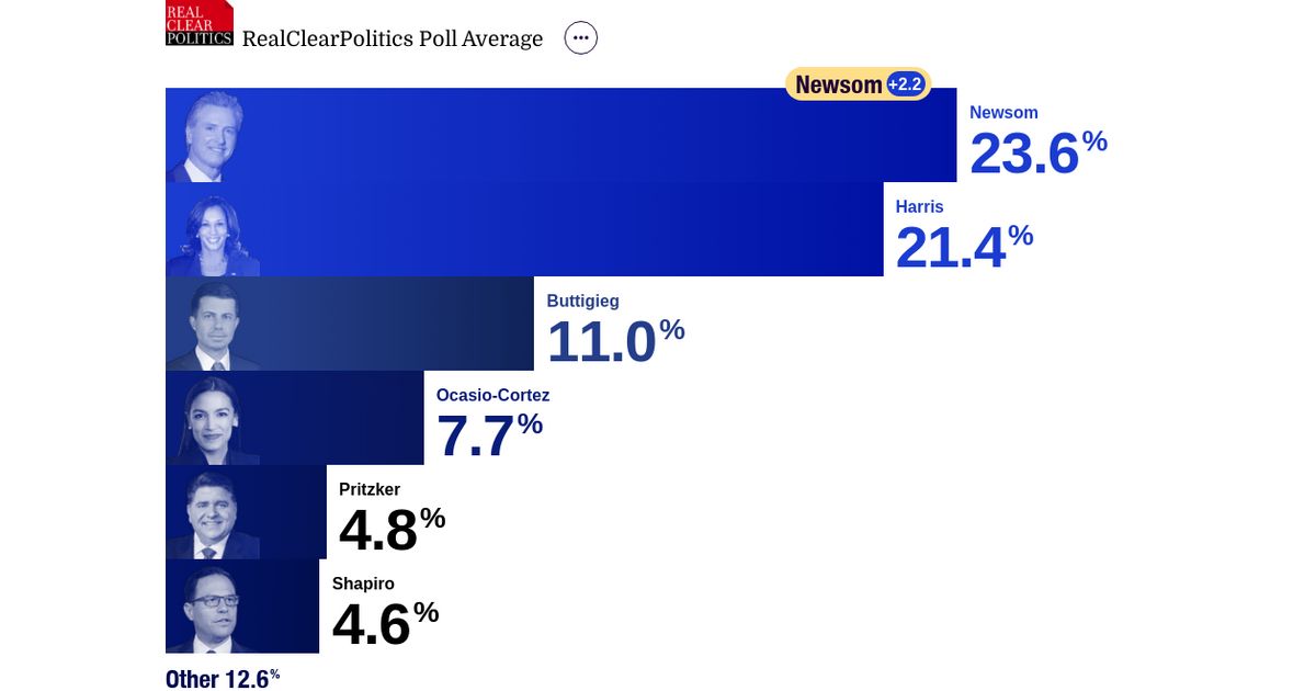 2028 Democratic Presidential Nomination | RealClearPolling