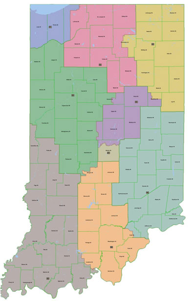 RealClearPolitics - Indiana Congressional District Map